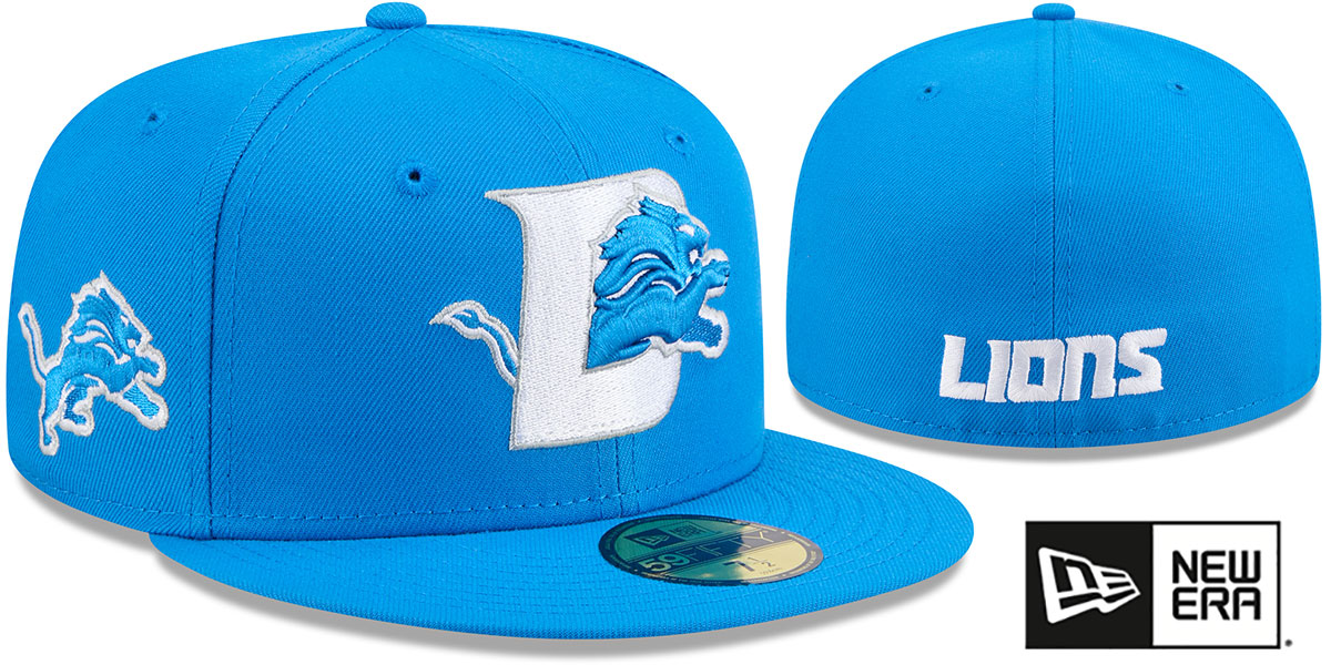Detroit Lions DECEPTOR Blue Fitted Hat by New Era