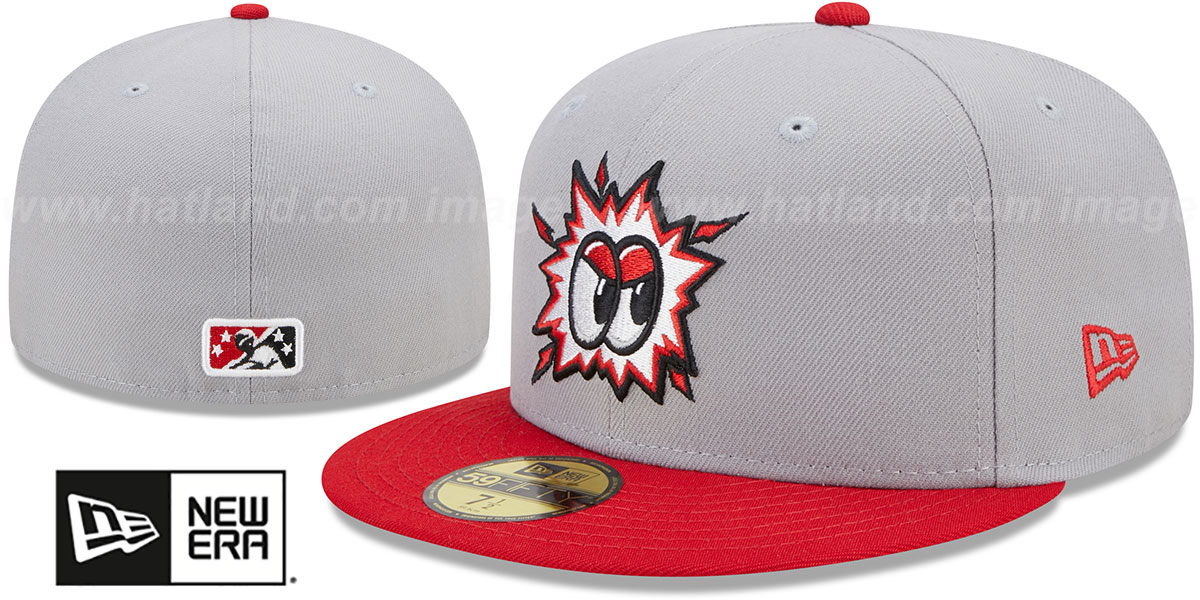 Chattanooga Lookouts MILB MARVEL DEFENDERS Grey-Red Fitted Hat