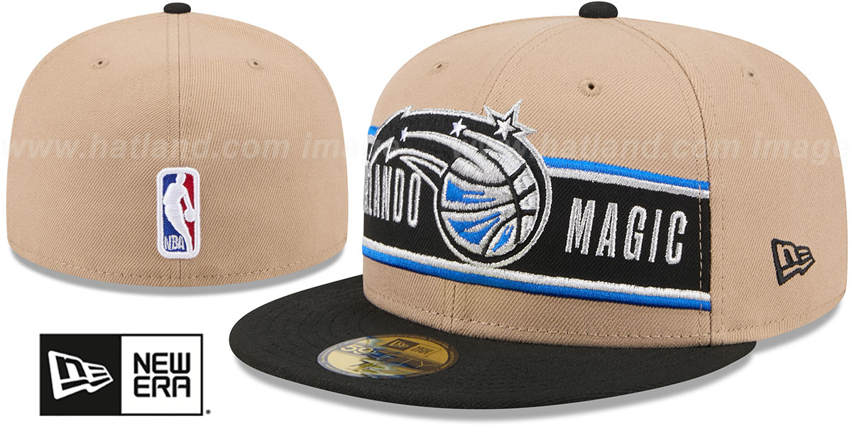 Orlando Magic 2024 NBA DRAFT Camel-Black Fitted Hat