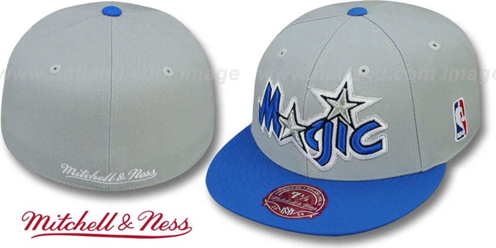 Orlando Magic 2T XL-LOGO Grey-Royal Fitted Hat
