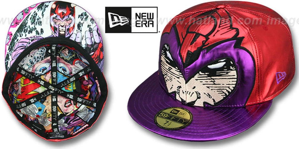 Magneto CHARACTER FACE Red-Purple Fitted Hat by New Era