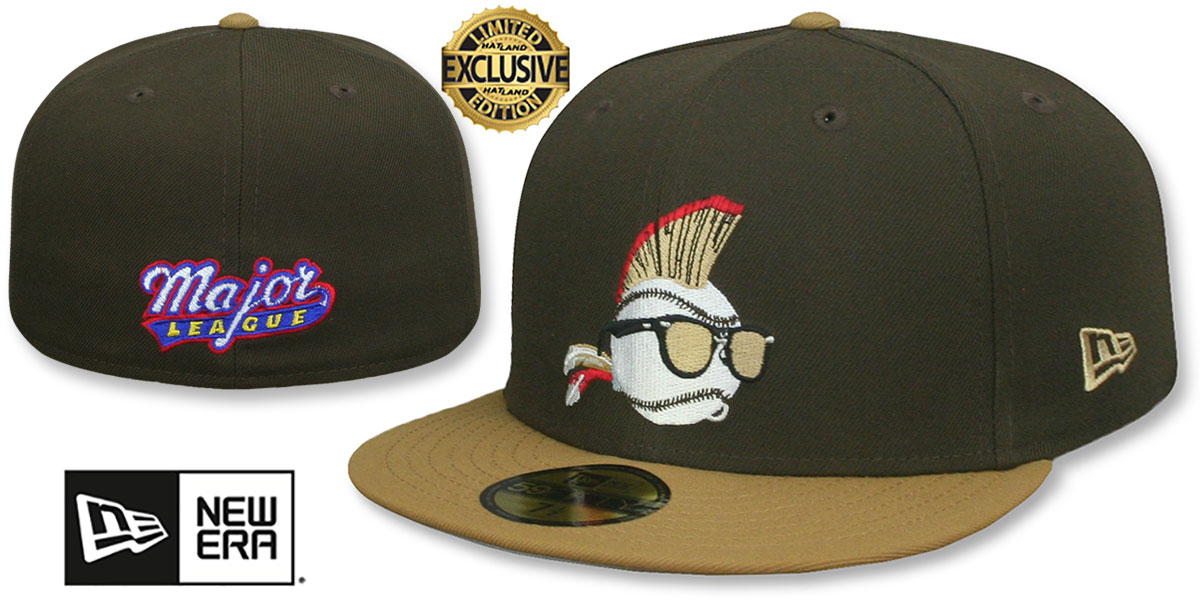 Major League WILD THING Brown-Wheat Fitted Hat by New Era