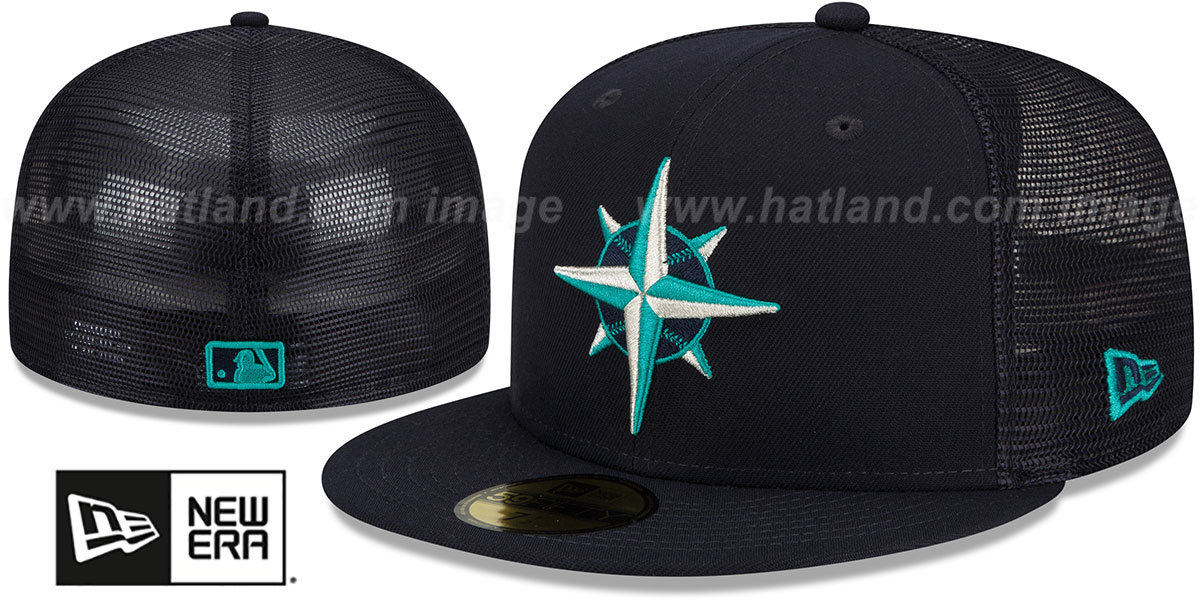 Seattle Mariners 2022-23 BATTING PRACTICE TRUCKER Navy Fitted Hat