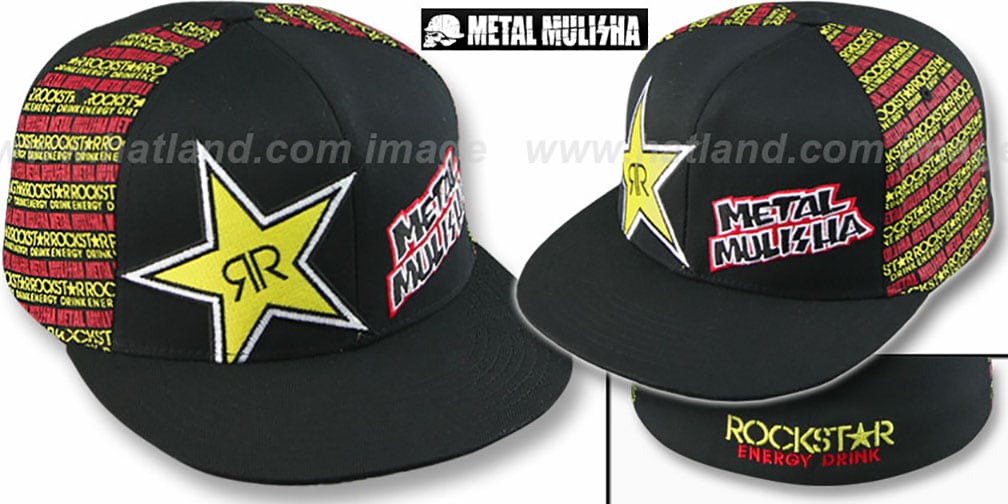 Metal Mulisha FRONT FACE ROCKSTAR Black Flexfit Hat