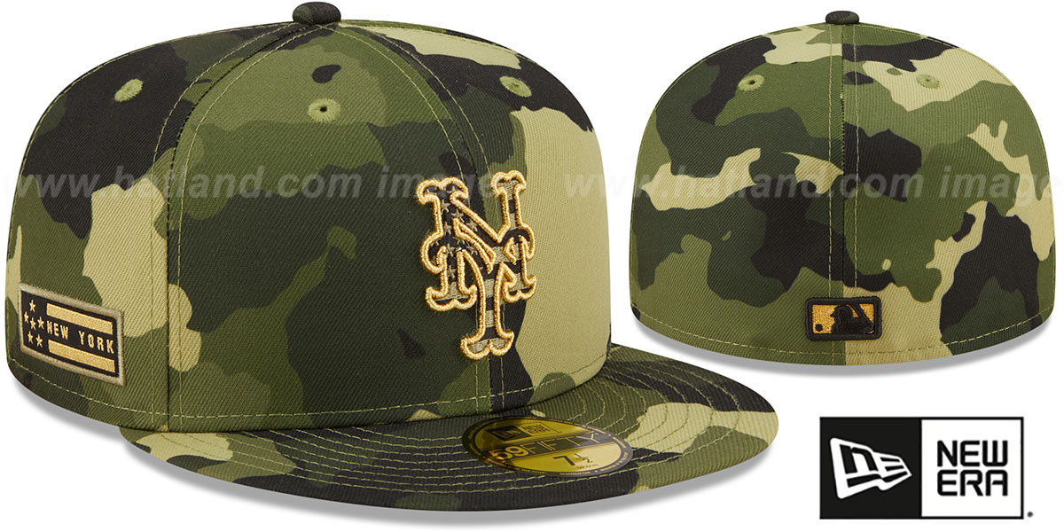 New York Mets 2022 ARMED FORCES STARS N STRIPES Hat