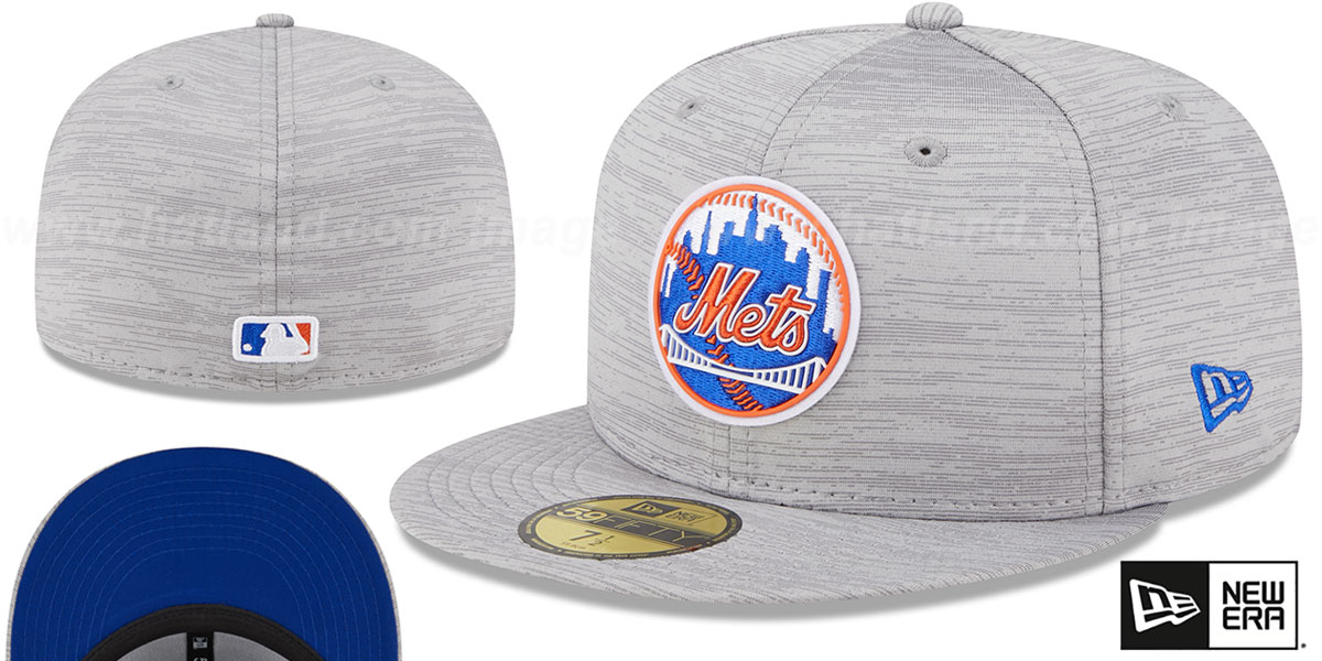 New York Mets 2023 CLUBHOUSE Heather Grey Fitted Hat