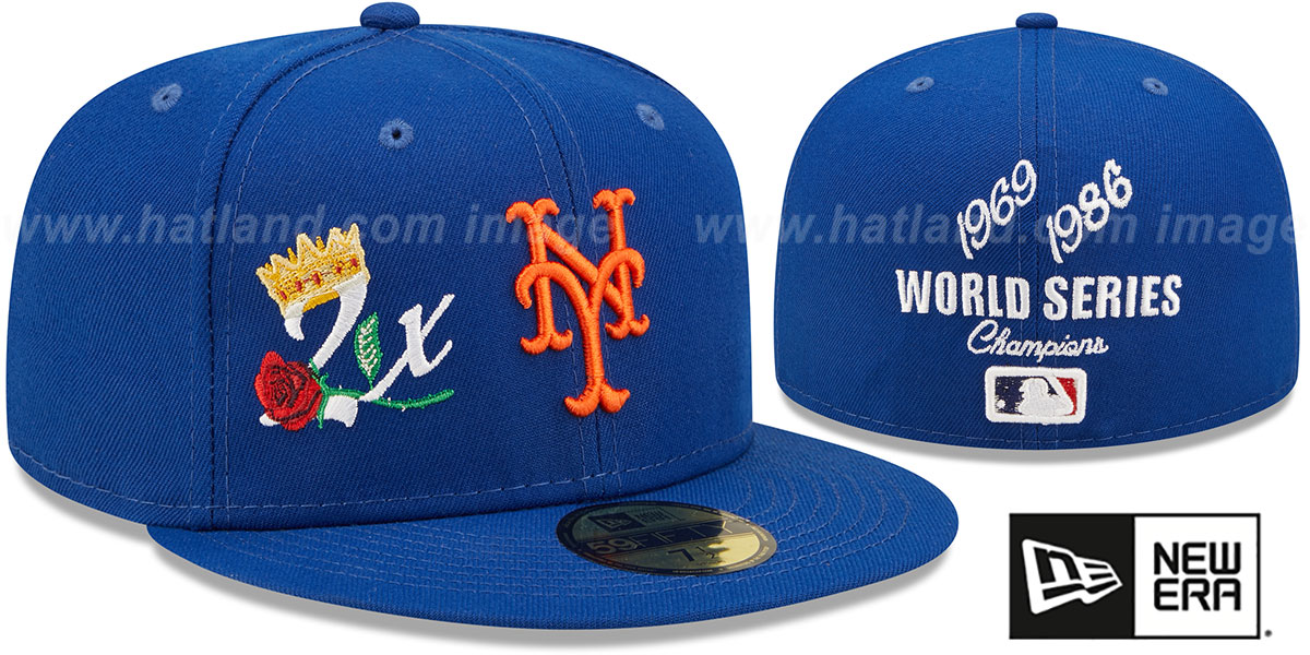 New York Mets CROWN CHAMPS Royal Fitted Hat by New Era
