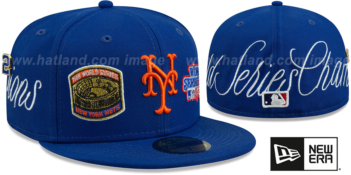 New York Mets HISTORIC CHAMPIONS Royal Fitted Hat by New Era