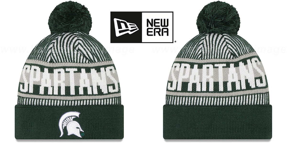 Michigan State STRIPED Knit Beanie Hat by New Era