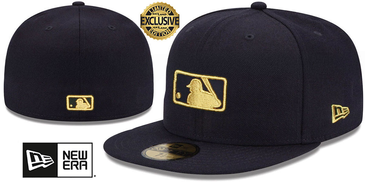 MLB Umpire GOLD-METALLIC Black Fitted Hat by New Era