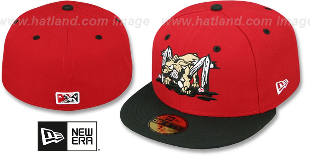 Batavia Muckdogs PERFORMANCE HOME Red-Black Fitted Hat
