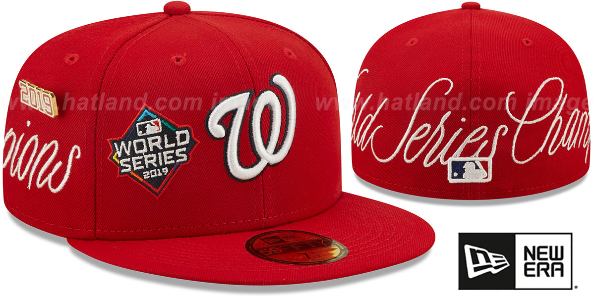 Washington Nationals HISTORIC CHAMPIONS Red Fitted Hat