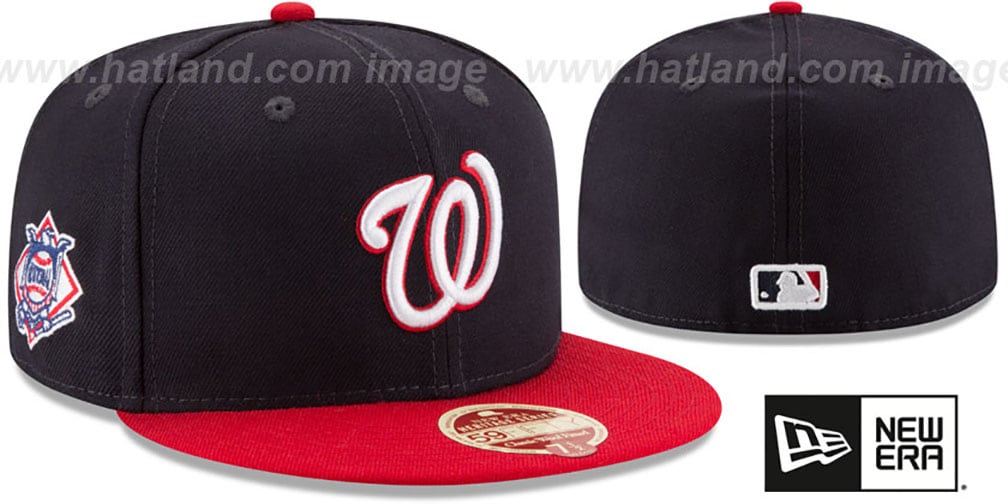 Washington Nationals MLB WOOL-STANDARD Navy-Red Fitted Hat