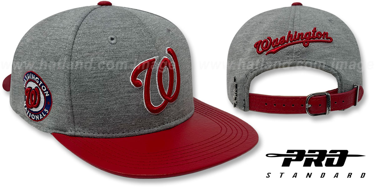 Washington Nationals TEAM-BASIC STRAPBACK Grey-Red Hat