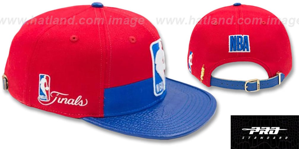 NBA Logoman HORIZON STRAPBACK Red-Royal Hat by Pro Standard