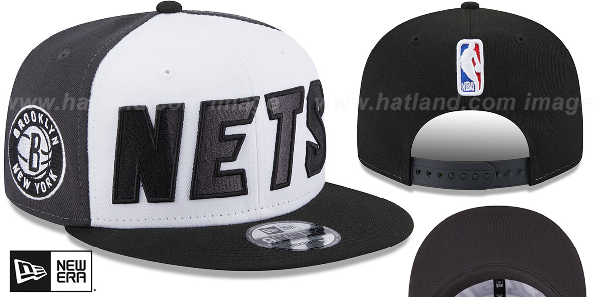 Brooklyn Nets COLOR BLOCK BACK HALF SNAPBACK Hat by New Era