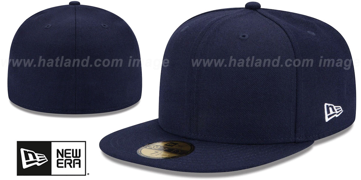 New Era 59FIFTY-BLANK Dark Navy Fitted Hat