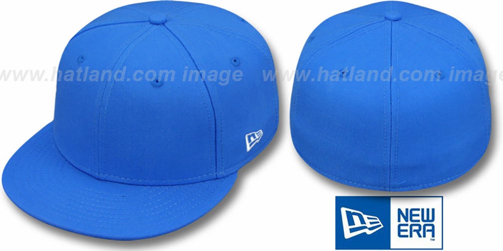 New Era 59FIFTY-BLANK Solid Blue Fitted Hat