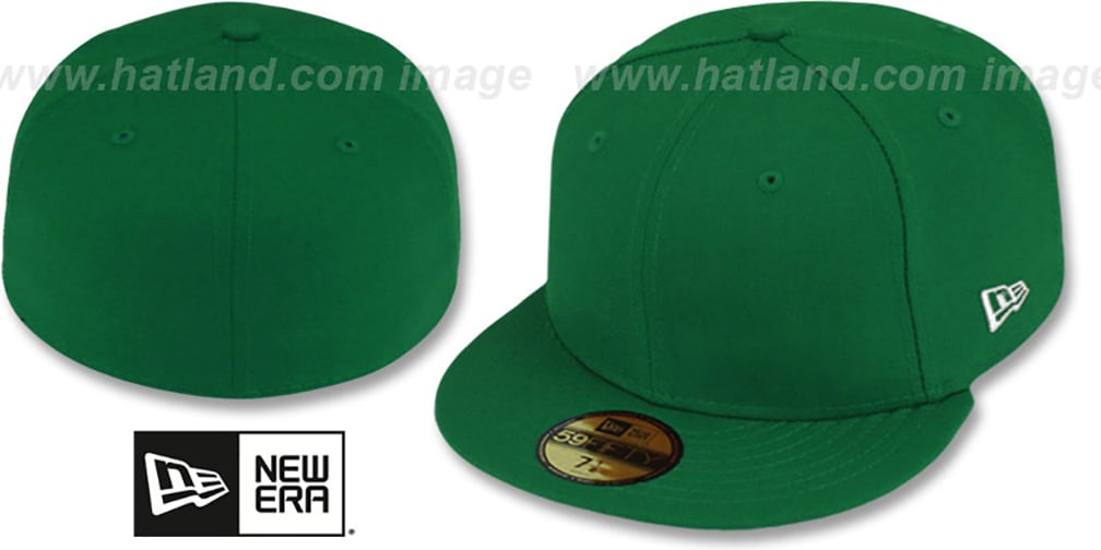 New Era 59FIFTY-BLANK Solid Kelly Green Fitted Hat