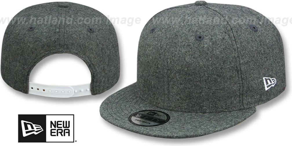 New Era BLANK SNAPBACK Melton Grey Hat