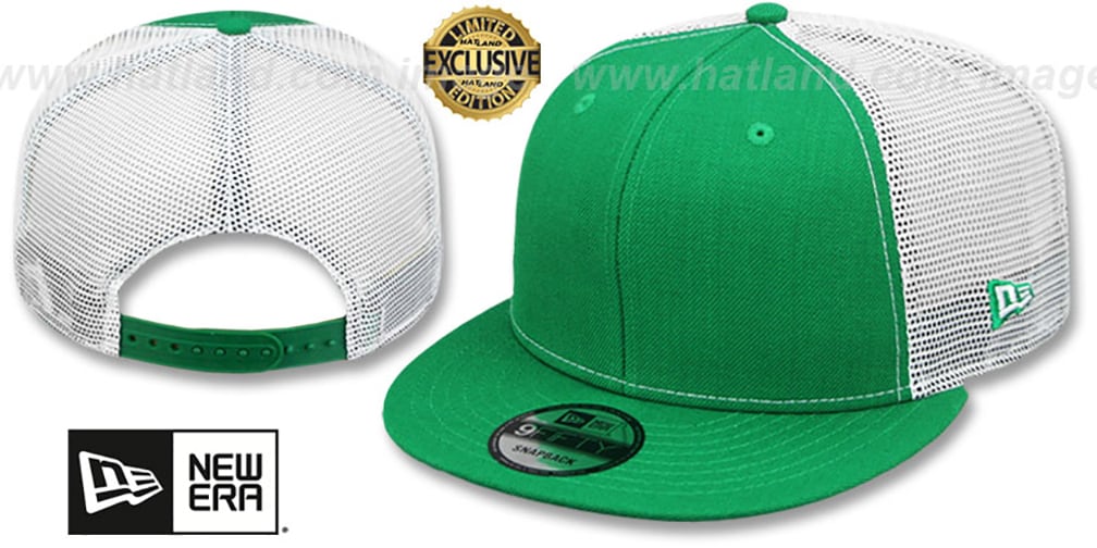 New Era MESH-BACK BLANK SNAPBACK Kelly-White Hat