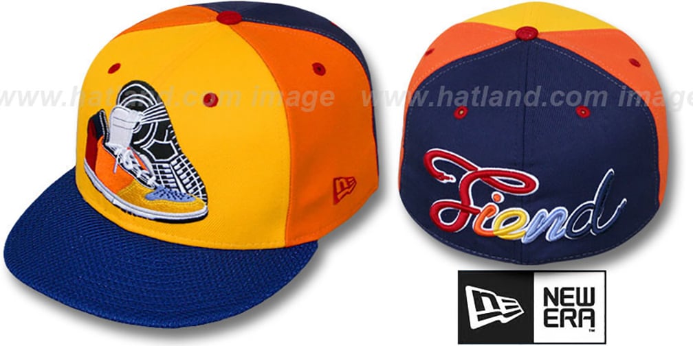 New Era SNEAKER FIEND Gold-Orange-Navy Fitted Hat