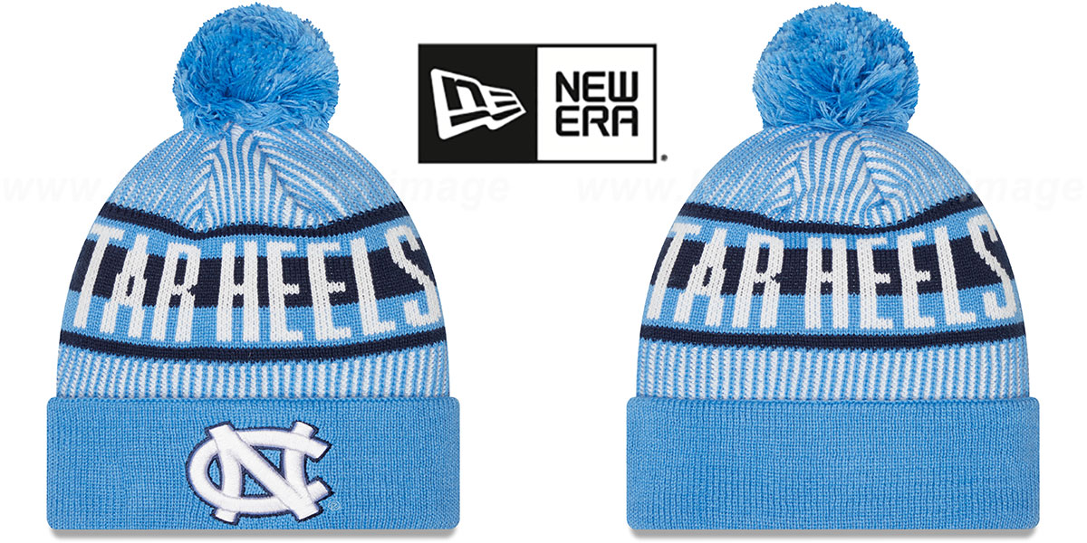 North Carolina STRIPED Knit Beanie Hat by New Era