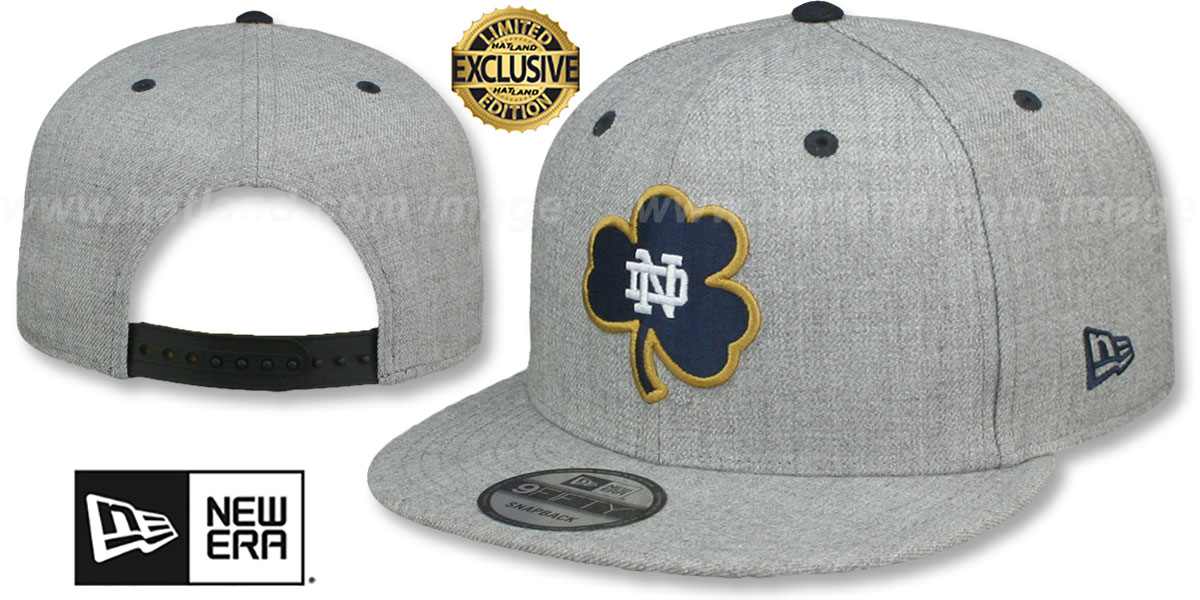 Notre Dame NCAA TEAM-BASIC SNAPBACK Heather Grey Hat