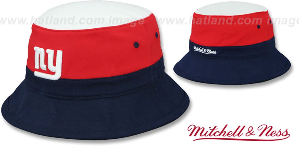New York NY Giants COLOR-BLOCK BUCKET White-Red-Navy Hat