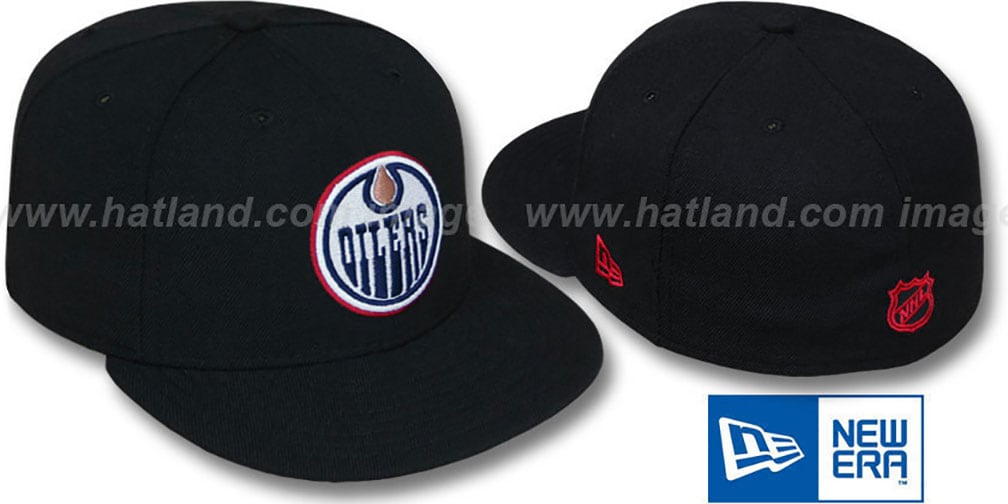 Oilers NHL TEAM-BASIC Black Fitted Hat by New Era