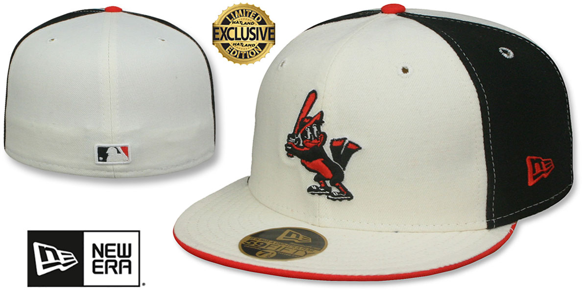 Baltimore Orioles COOPERSTOWN PINWHEEL White-Black Fitted Hat
