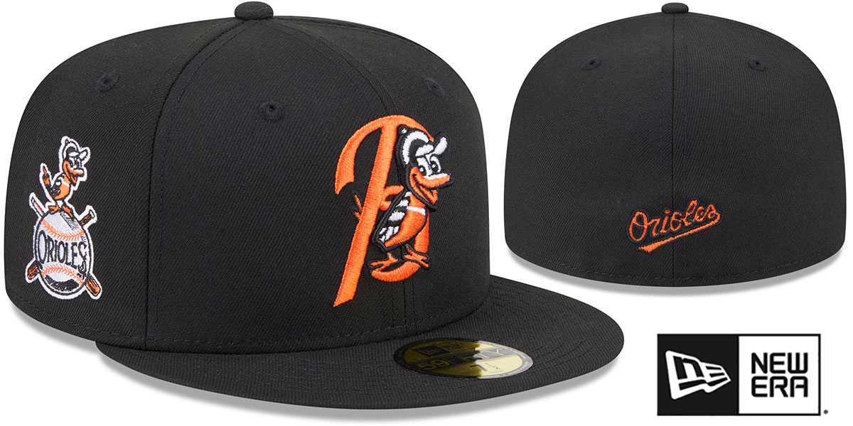Baltimore Orioles DECEPTOR Black Fitted Hat by New Era