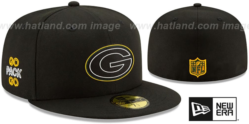 Green Bay Packers 2020 NFL VIRTUAL DRAFT Black Fitted Hat