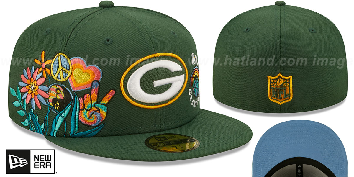 Green Bay Packers GROOVY Green Fitted Hat by New Era