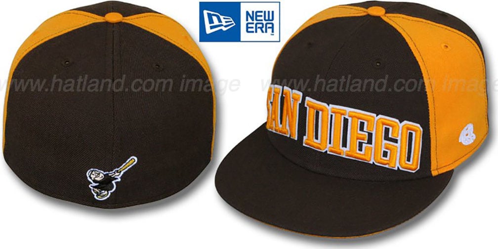 Padres COOP JMACK ARCH Brown-Gold Fitted Hat by New Era