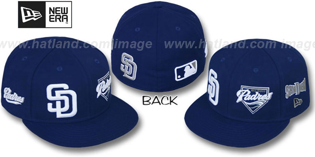 San Diego Padres EVOLUTION Fitted Hat by New Era - navy