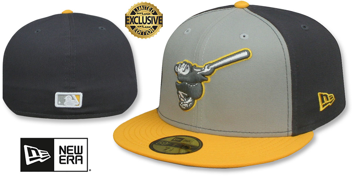 San Diego Padres GREY TONE Grey-Charcoal-Gold Fitted Hat