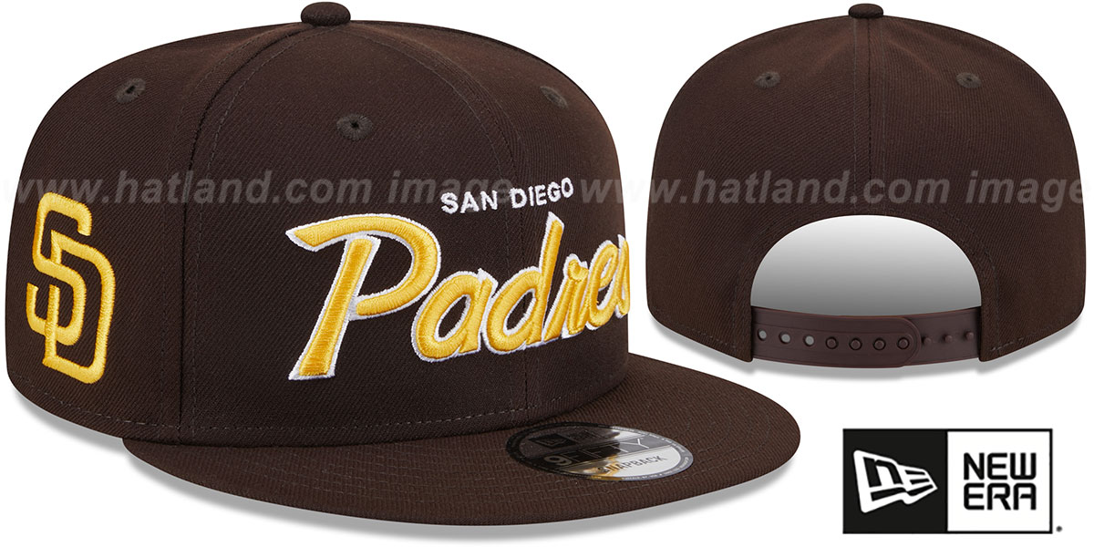 San Diego Padres TEAM-SCRIPT SNAPBACK Brown Hat by New Era