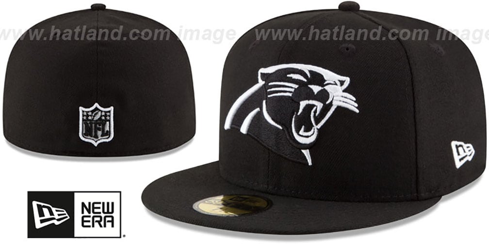 Carolina Panthers NFL TEAM-BASIC Black-White Fitted Hat