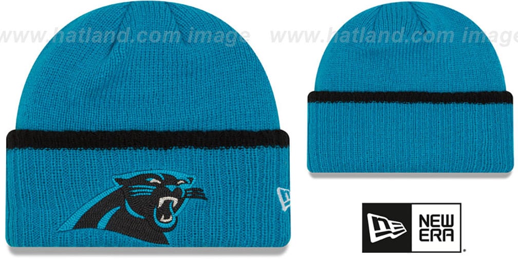 Carolina Panthers RIBBED-UP Blue Knit Beanie Hat by New Era