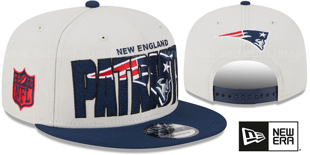New England Patriots 2023 NFL DRAFT SNAPBACK Stone-Navy Hat