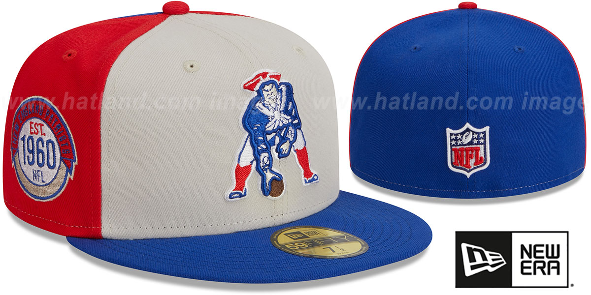 New England Patriots HISTORIC SIDELINE PINWHEEL Fitted Hat