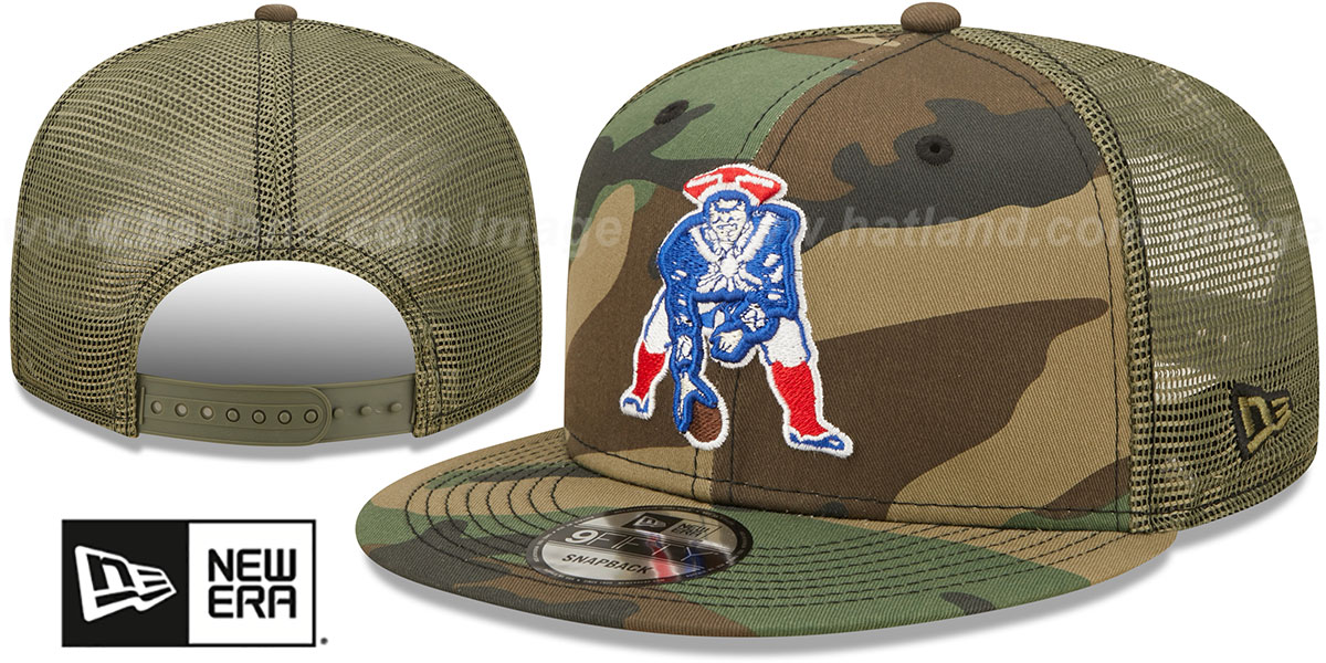 New England Patriots THROWBACK ARMY CAMO TRUCKER Hat