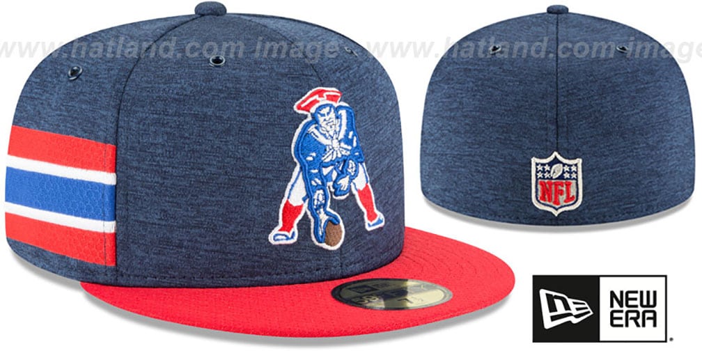 New England Patriots THROWBACK HOME ONFIELD STADIUM Navy-Red Fitt