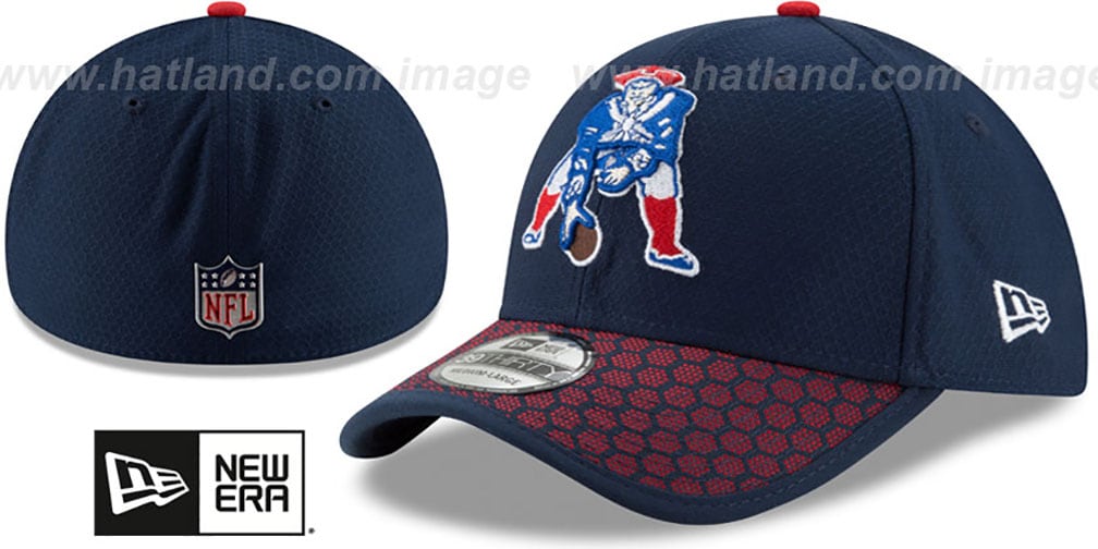 New England Patriots THROWBACK HONEYCOMB STADIUM FLEX Navy Hat