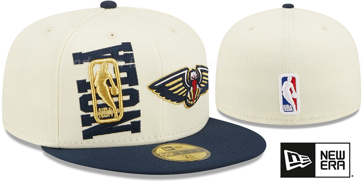 New Orleans Pelicans 2022 NBA DOUBLE WHAMMY DRAFT Fitted Hat