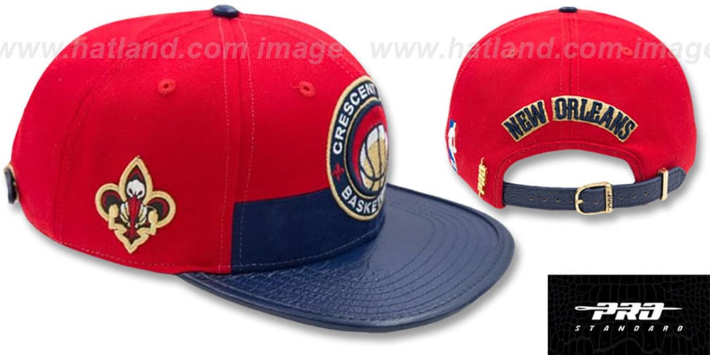 New Orleans Pelicans HORIZON STRAPBACK Red-Navy Hat
