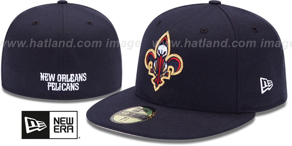 New Orleans Pelicans INAUGURAL FLEUR-DE-LIS Navy Fitted Hat