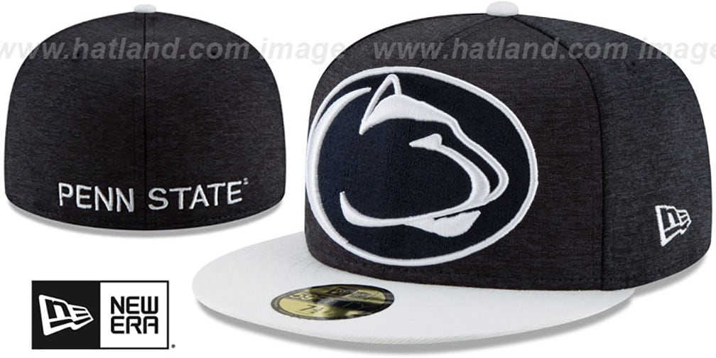 Penn State HEATHER-HUGE 2 Navy-White Fitted Hat by New Era