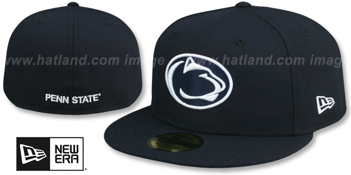 Penn State NCAA TEAM-BASIC Navy Fitted Hat by New Era